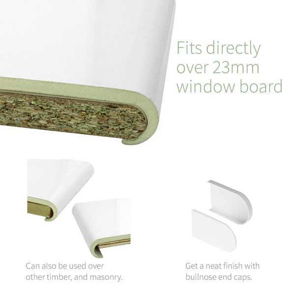 Shop Good Quality uPVC Window Bullnose Cill Capping Board Cover ...