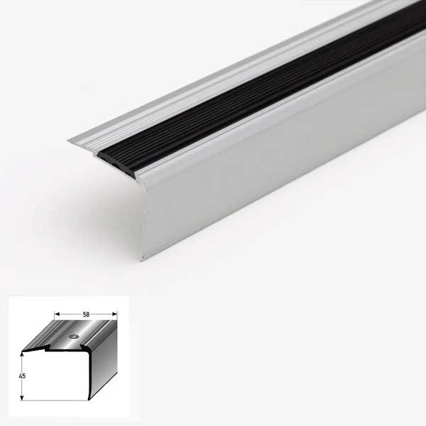 Shop High Quality 1m Anti Slip Aluminium Stair Nosing Edge Trim Step Nose