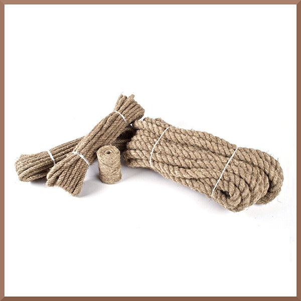 Shop Best Quality 1m Long Untreated Pure Hemp Rope 3 Strand Twisted ...