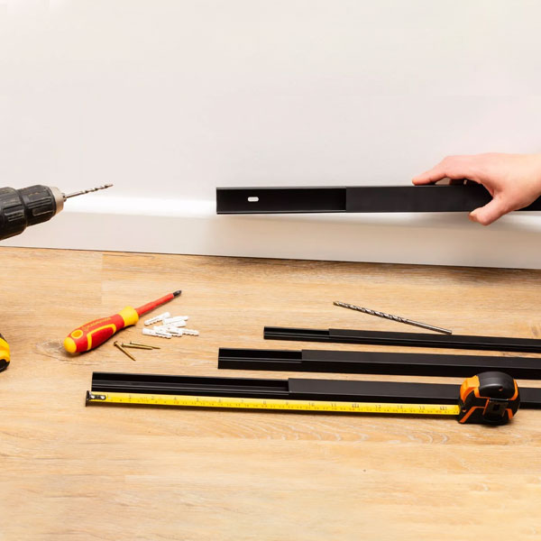 Buy Premium Quality 1m PVC Conduit Black Electrical Cable Trunking Wire ...