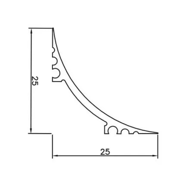 Buy High Quality 2 Metre Plastic Vinyl Black Soft Flooring Cove Former