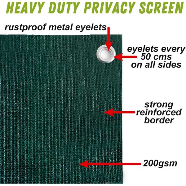 Shop Premium Quality 220gsm Garden Screening Windbreak Fencing 95% ...