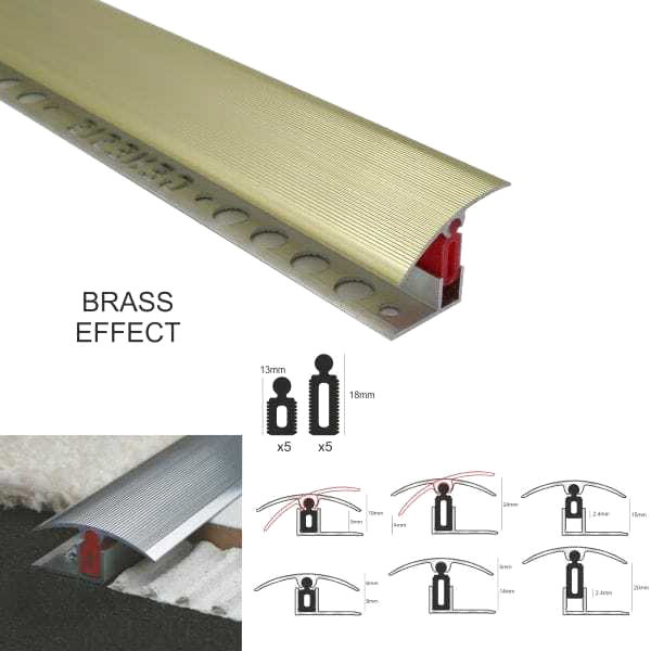 Shop Top Quality Aluminium Door Threshold T Bar Trim Adjustable Height ...