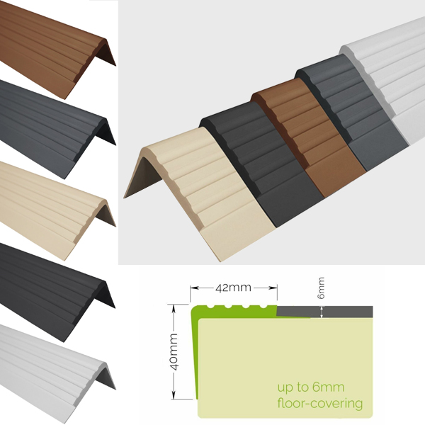 Buy Top Quality Non Slip Stair Nosing Rubber Angle Step Edge