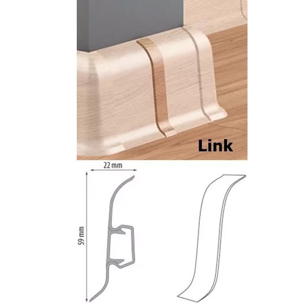Shop Top Quality PVC Skirting Board Oak Nevada & Cable Cover with ...