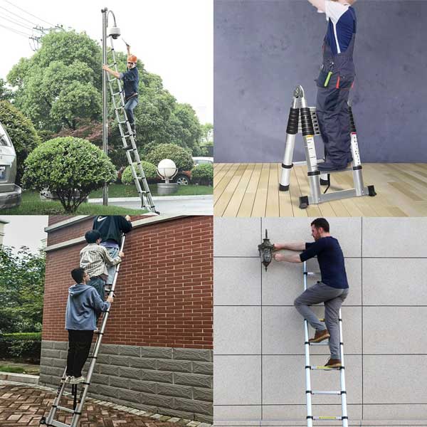 Shop Aluminium Heavy Duty Telescopic Straight Ladder | UK