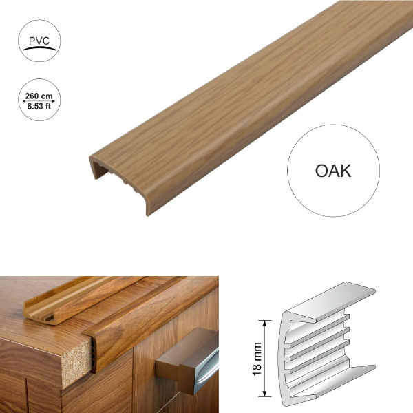 Buy Good Quality 18mm PVC U Section Melamine Furniture Plastic Edge Trim