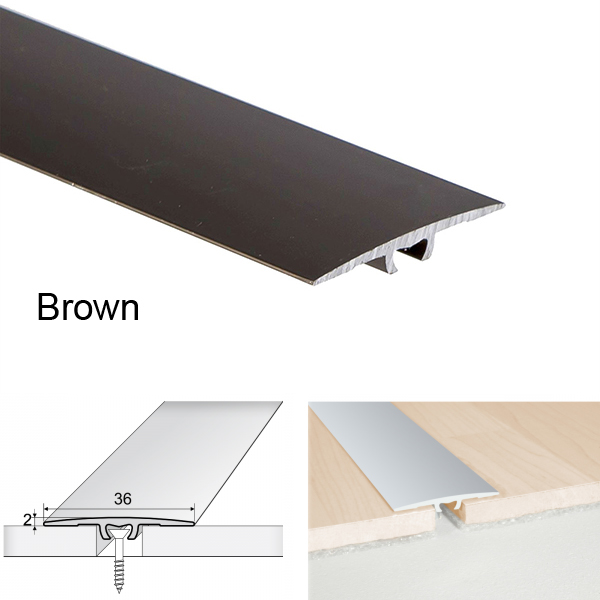 Shop High Quality aluminium Flat Door Threshold A68 36mm Anodised Profile