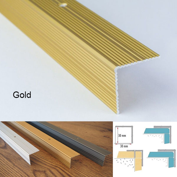 Buy High Quality Anodised Aluminium Anti Non Slip Stair Edge Nosing Trim