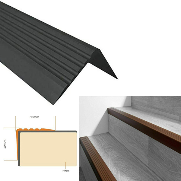 Shop Good Quality Bullnose Stair Nosing Non Slip Rubber Angle Step Edge