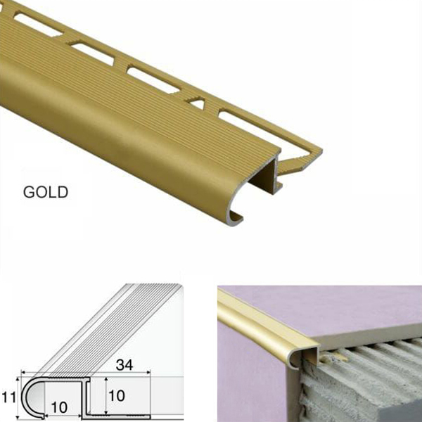 Shop Top Quality Anti-Slip Stair Nosing Edge Trim Step Edging For Tiles ...