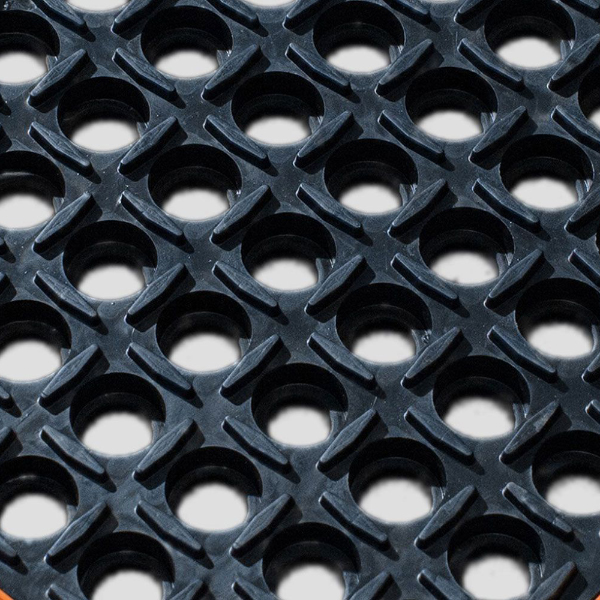 Shop Top Quality Non Slip Anti Fatigue Ring Rubber Mat with Orange Border