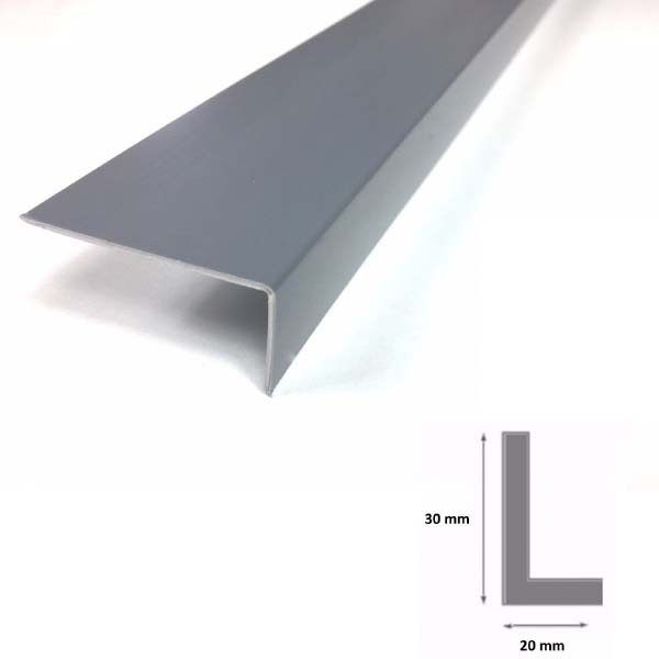 Shop High Quality 2.5m Unequal Gray Plastic PVC Corner 90 Degree Angle Trim