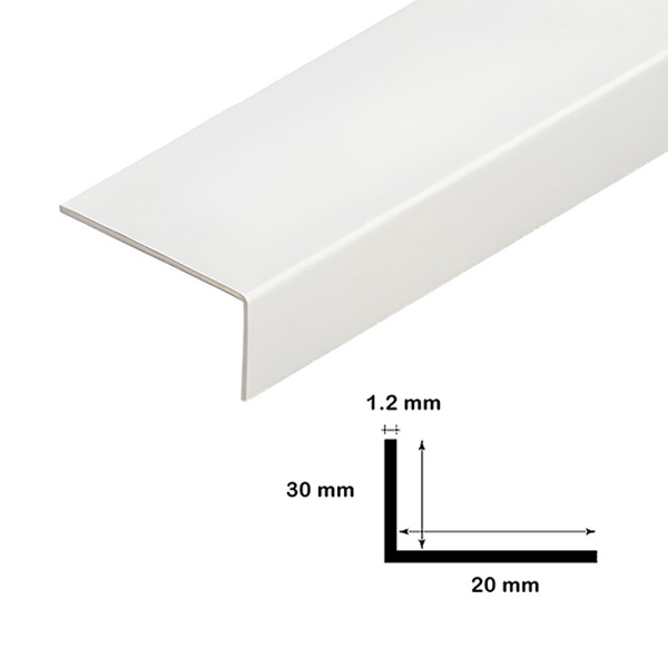 Shop Top Quality 1m Unequal White Plastic Pvc Corner 90 Degree Angle Trim