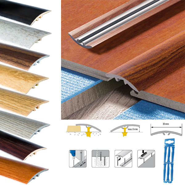 Door Threshold Strip UPVC Self-Adhesive Door Edging Trim - 1000mm X ...