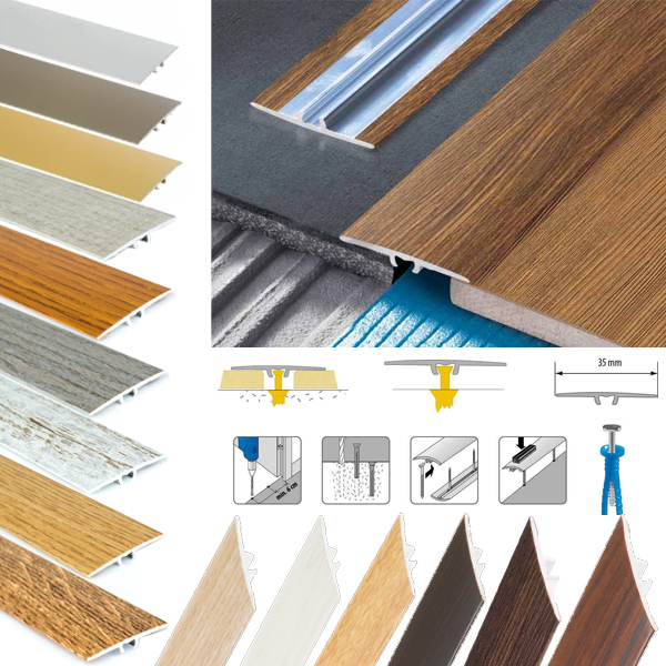 Buy Premium Quality 35mm Flat Aluminium Wood Effect Door Edging Bar ...