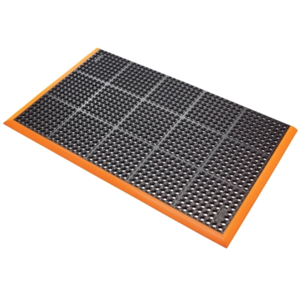Shop Top Quality Non Slip Anti Fatigue Ring Rubber Mat with Orange Border